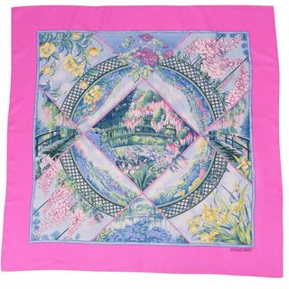HERMES - 美品 エルメス HERMES スカーフ カレ90 GIVERNY 庭 花 HERMES - 美品 エルメス HERMES スカーフ カレ90 GIVERNY 庭 花