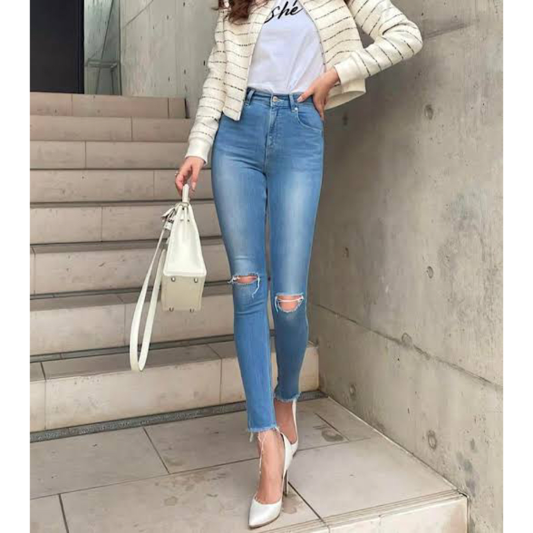sheller ZIP skinny denim sheller ZIP skinny denim