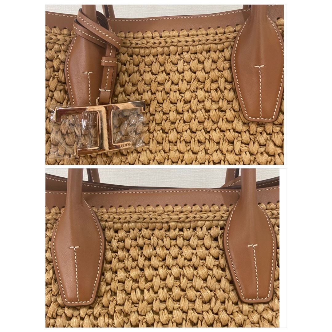 TOD'S - 【極美品】トッズ Tod's トートバッグ ラフィア TOD'S - 【極美品】トッズ Tod's トートバッグ ラフィア