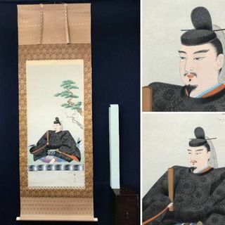 真作】桜谷/天神図/天神様/菅原道真公図/掛軸☆宝船☆AB-862の 真作】桜谷/天神図/天神様/菅原道真公図/掛軸☆宝船☆AB-862の