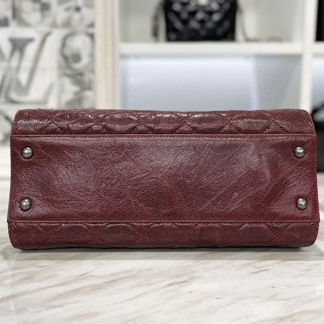 CHANEL - 美品☆ シャネル キャビアスキン 2way ハンドバッグ CHANEL - 美品☆ シャネル キャビアスキン 2way ハンドバッグ