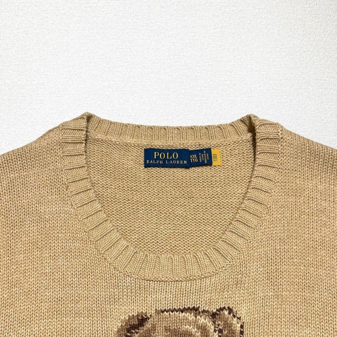 超美品】POLO RALPH LAUREN ポロベア コットンニット セーター 超美品】POLO RALPH LAUREN ポロベア コットンニット セーター