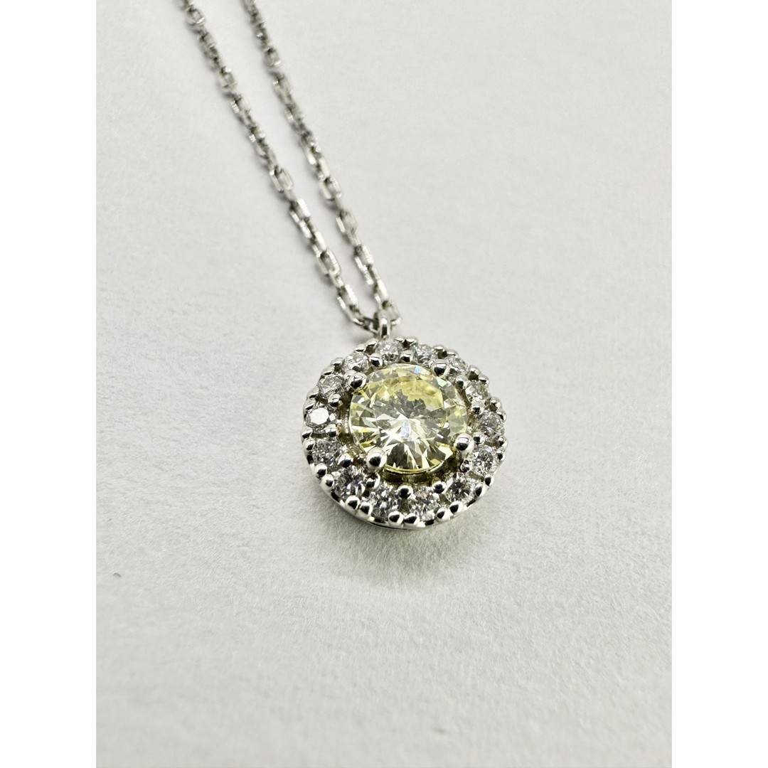 1点もの❗️Pt950 ライトイエローダイヤ 0.265ct ペンダント 1点もの❗️Pt950 ライトイエローダイヤ 0.265ct ペンダント