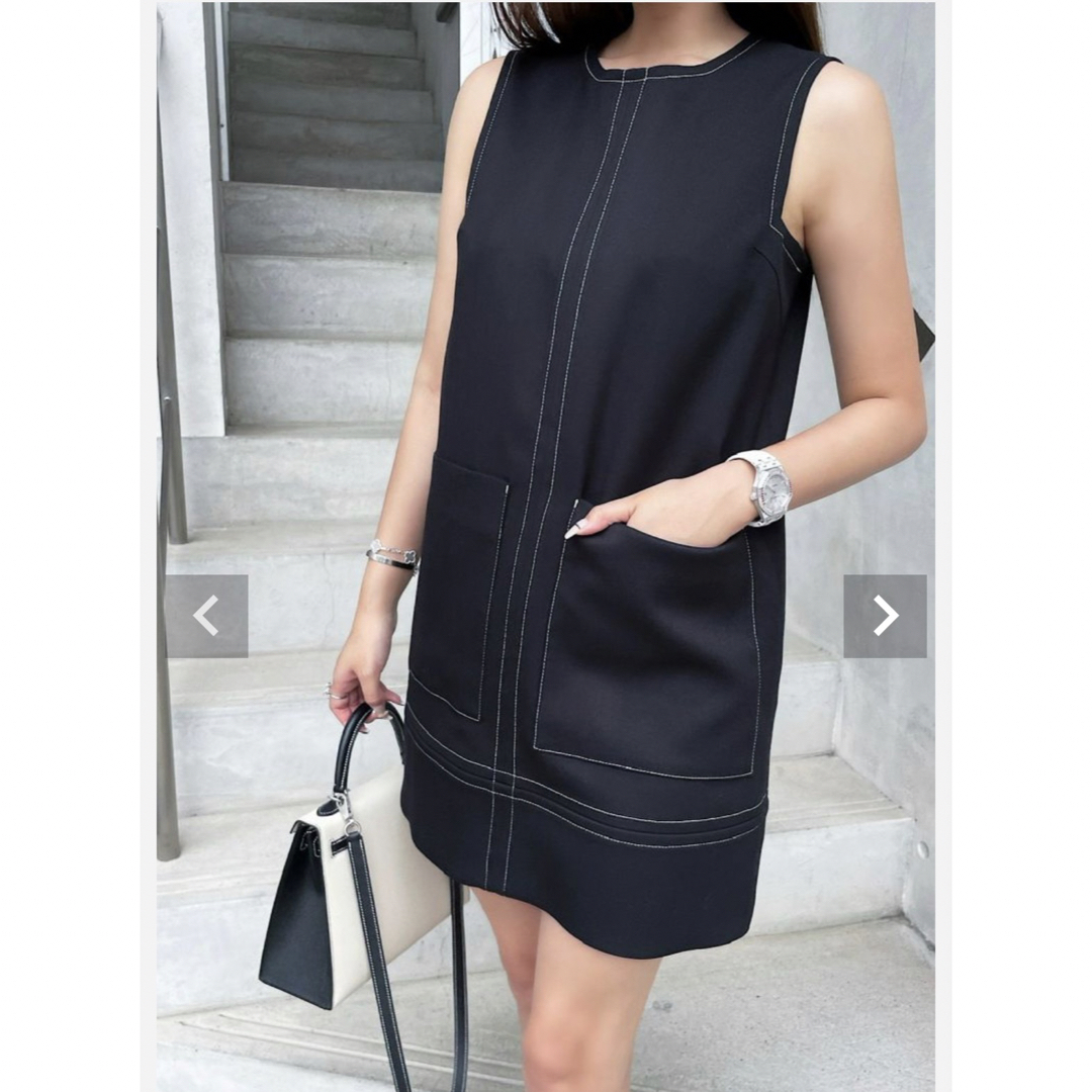 sheller カラースキームステッチミニドレス sheller カラースキームステッチミニドレス