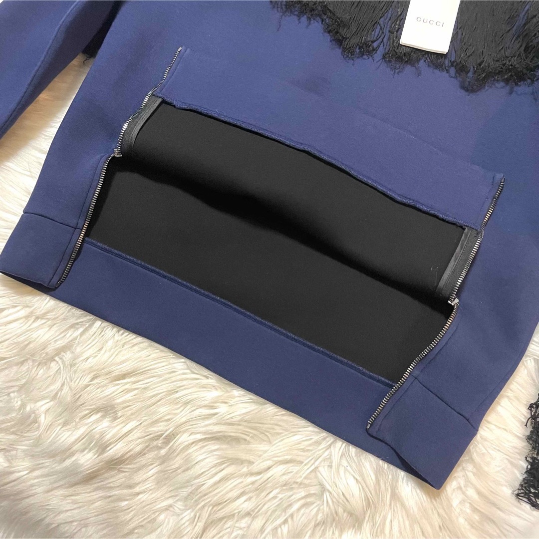 GUCCI - 本物 タグあり グッチ スタッズ&フリンジ スウェット GUCCI - 本物 タグあり グッチ スタッズ&フリンジ スウェット