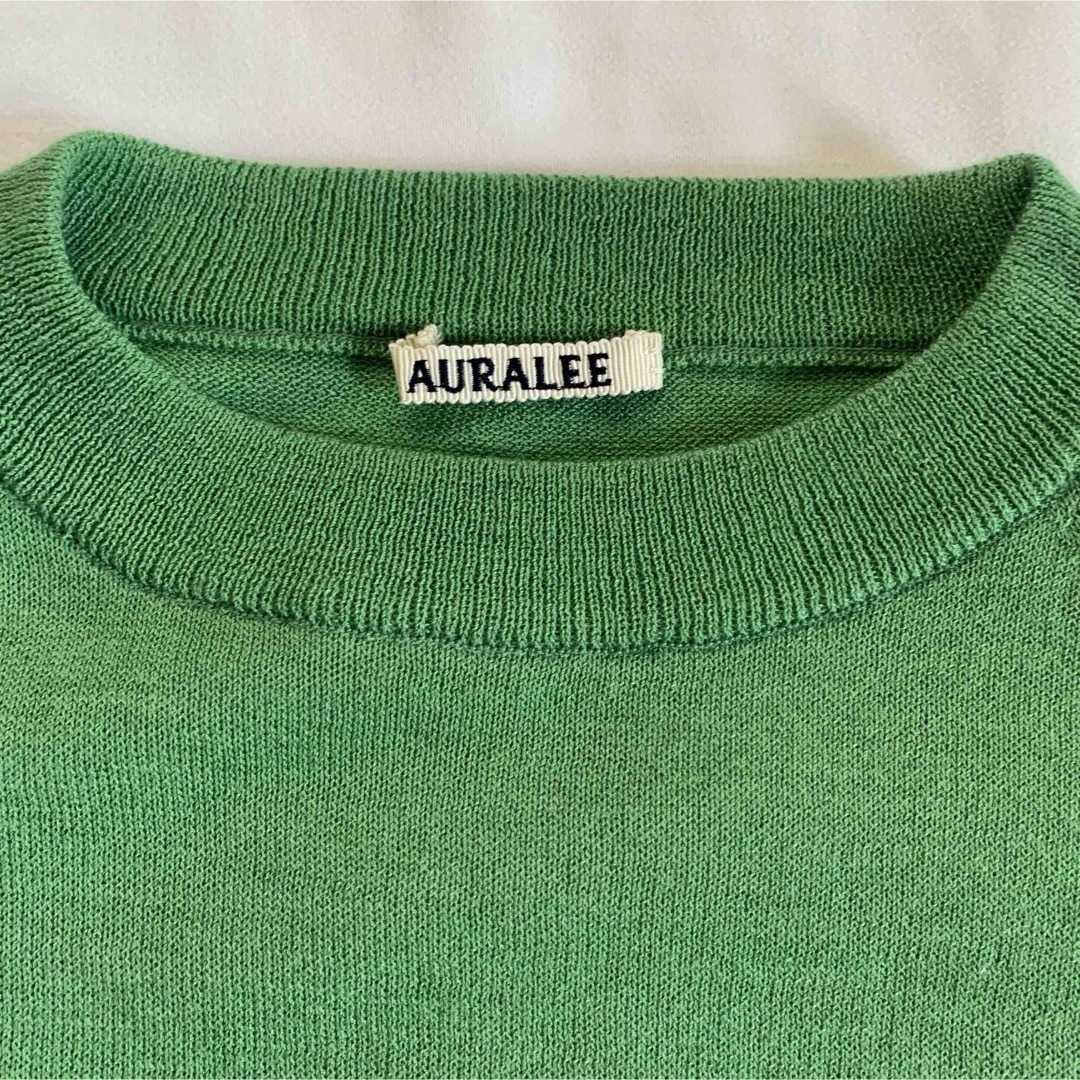AURALEE - CASHMERE HARD TWIST KNIT TEE Green の通販 by suzy AURALEE - CASHMERE HARD TWIST KNIT TEE Green の通販 by suzy