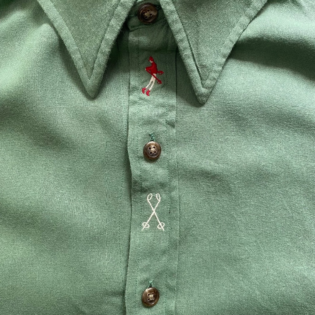 POLO RALPH LAUREN - 90s ラルフローレン レーヨンシャツ 若草色 POLO RALPH LAUREN - 90s ラルフローレン レーヨンシャツ 若草色