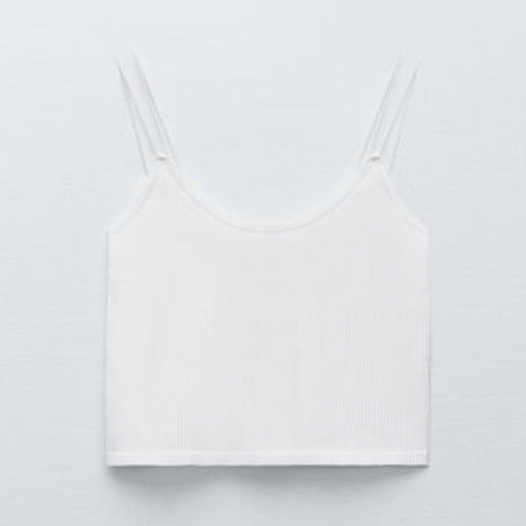 ZARA - ZARA リブニットキャミソール トップス クロップド丈 ZARA - ZARA リブニットキャミソール トップス クロップド丈