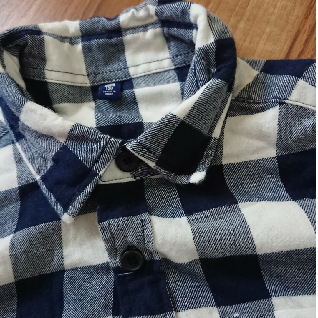 UNIQLO - ユニクロ ギンガムチェックシャツ キッズの通販 by UNIQLO - ユニクロ ギンガムチェックシャツ キッズの通販 by