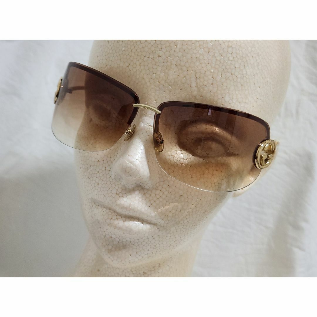 GUCCI - 正規 レア グッチ GGロゴ シャイニーメタルフレーム GUCCI - 正規 レア グッチ GGロゴ シャイニーメタルフレーム