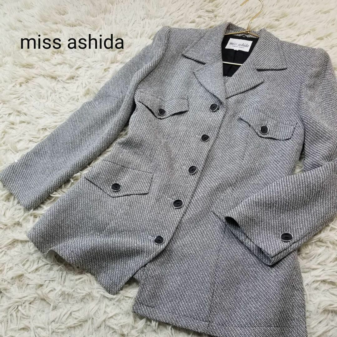 miss ashidaツイードテーラードジャケット7白黒系 miss ashidaツイードテーラードジャケット7白黒系