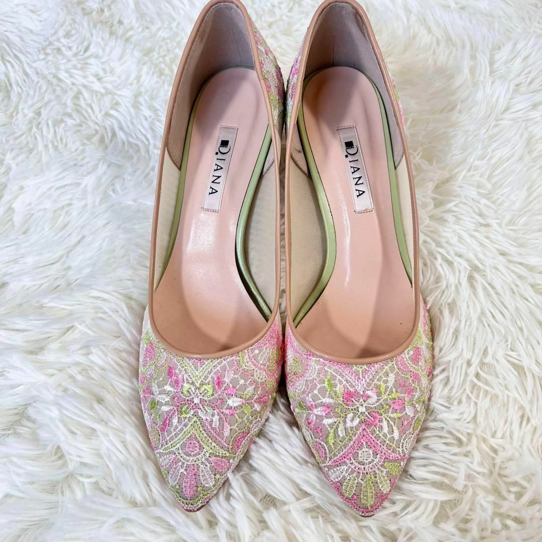 国産 【美品】DIANA 新品 ダイアナ パンプス ピンヒール レース 国産 【美品】DIANA 新品 ダイアナ パンプス ピンヒール レース