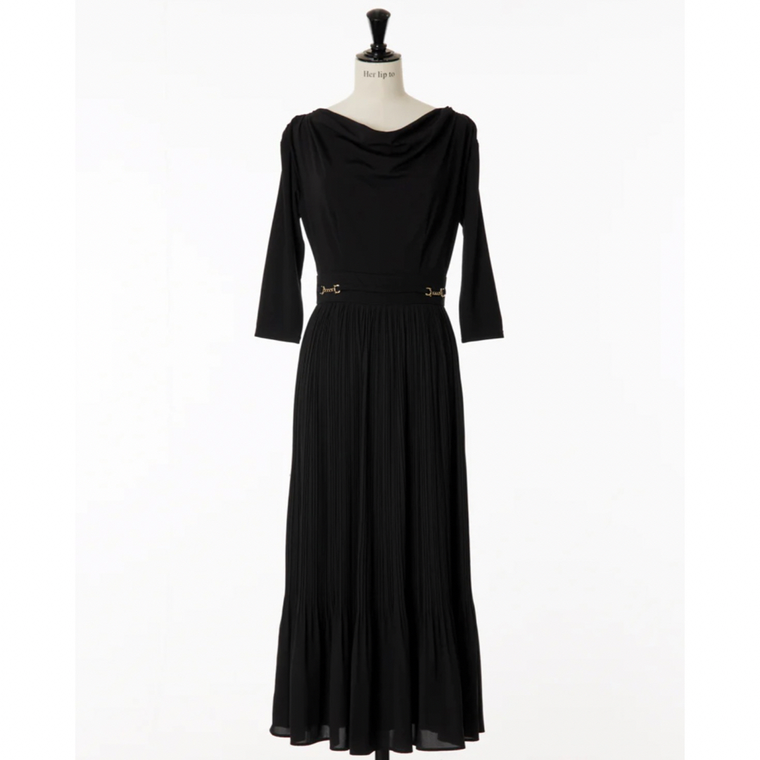 Her lip to - Perugia Drape Neck Pleated Dressの通販 by Her lip to - Perugia Drape Neck Pleated Dressの通販 by