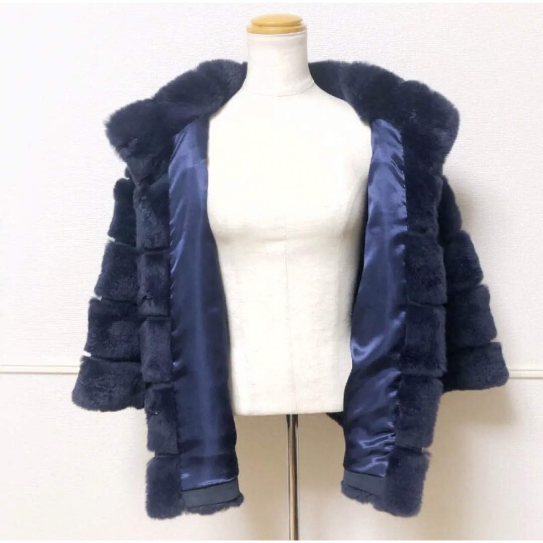 美品 Unaca 【GLOW 1月号掲載】ラビットファーショートコート 美品 Unaca 【GLOW 1月号掲載】ラビットファーショートコート