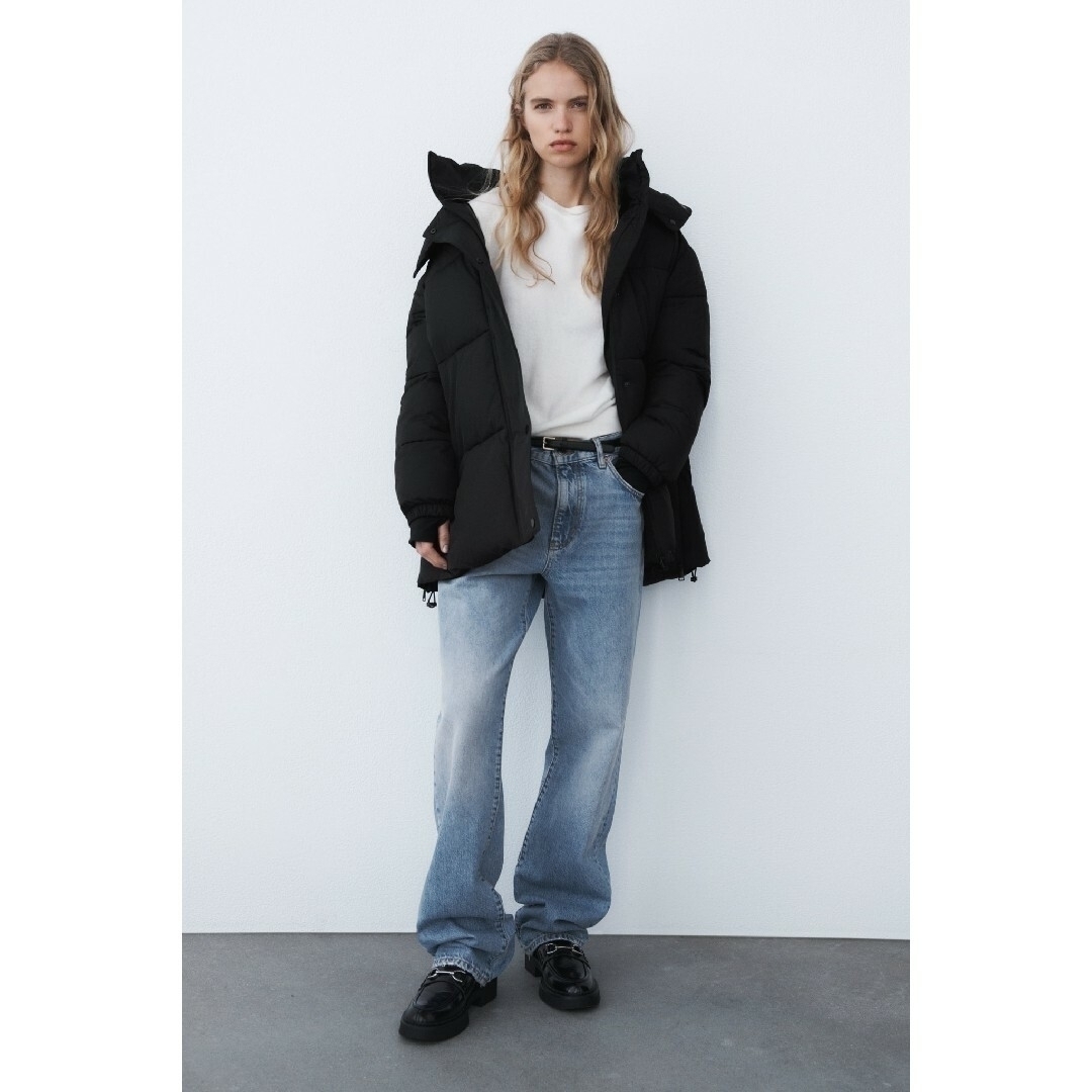 ZARA - ZARA フード付きキルティングジャケット Lサイズ ZARA - ZARA フード付きキルティングジャケット Lサイズ