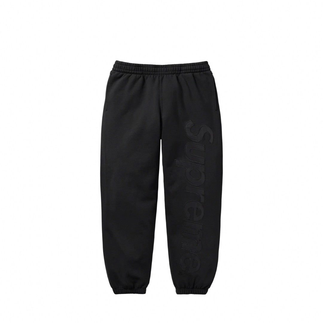 Supreme Satin Appliqué Sweatpant Black L Supreme Satin Appliqué Sweatpant Black L