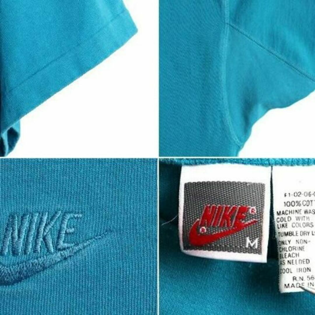 NIKE - 90s 初期 銀タグ □ NIKE スウォッシュ ロゴ刺繍 半袖 T NIKE - 90s 初期 銀タグ □ NIKE スウォッシュ ロゴ刺繍 半袖 T