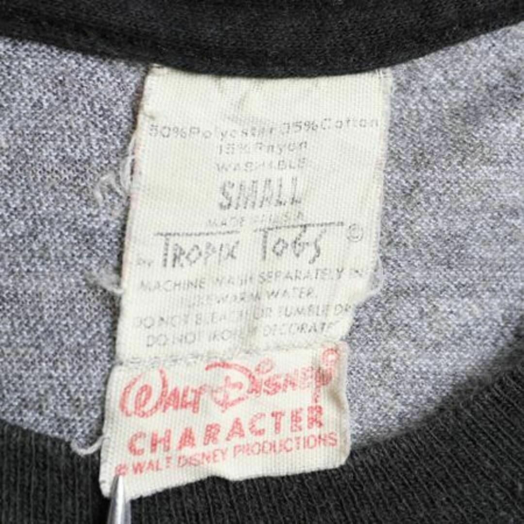 70s USA製 ミッキー 染み込み プリント 半袖 リンガーTシャツ S 70s USA製 ミッキー 染み込み プリント 半袖 リンガーTシャツ S