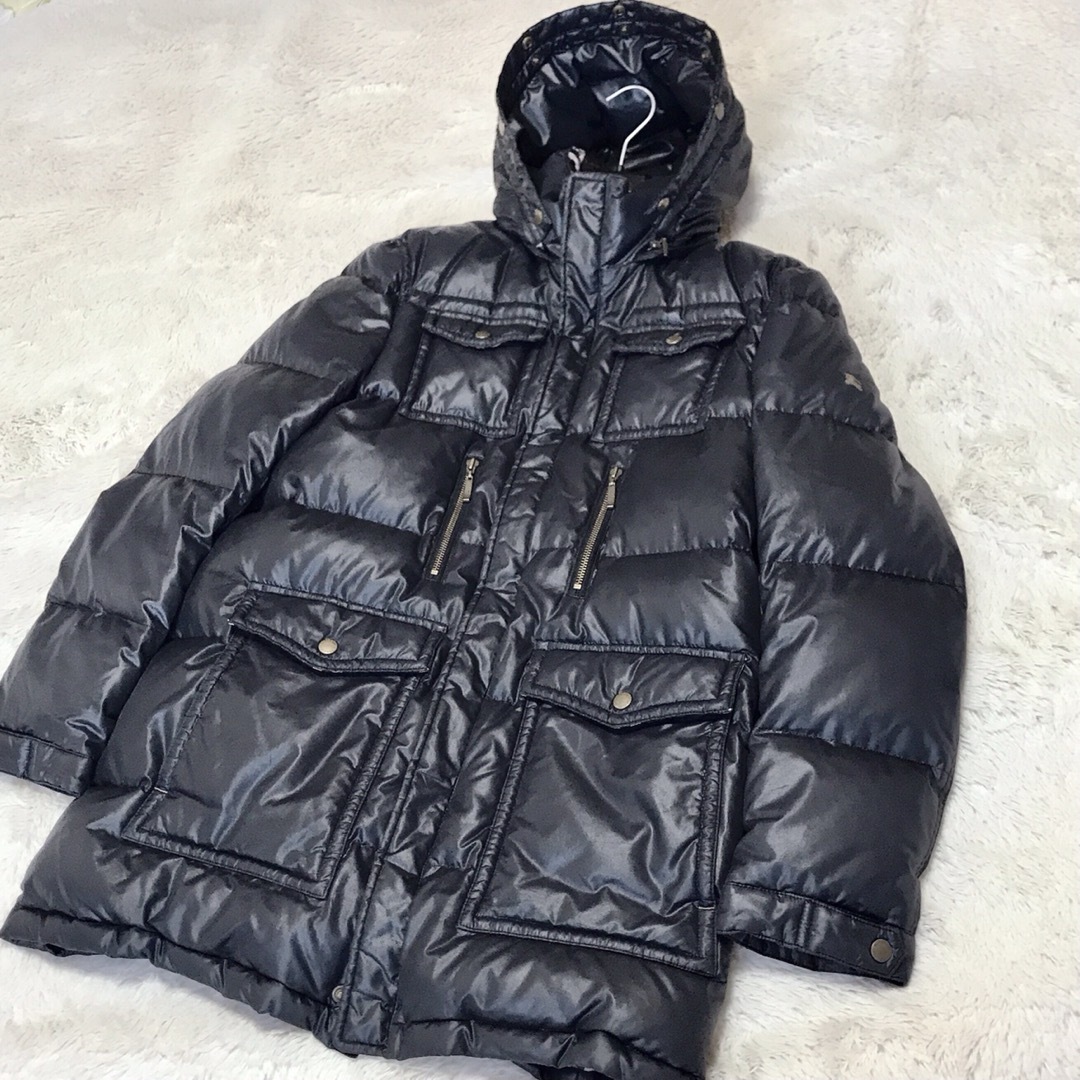 BURBERRY BLACK LABEL チェック ダウンジャケット フード|メンズ BURBERRY BLACK LABEL チェック ダウンジャケット フード|メンズ