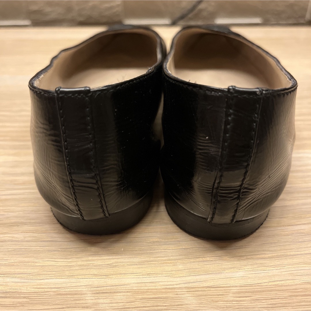 CHANELココマーク23.5 フラットシューズ レザー バレエシューズ CHANELココマーク23.5 フラットシューズ レザー バレエシューズ