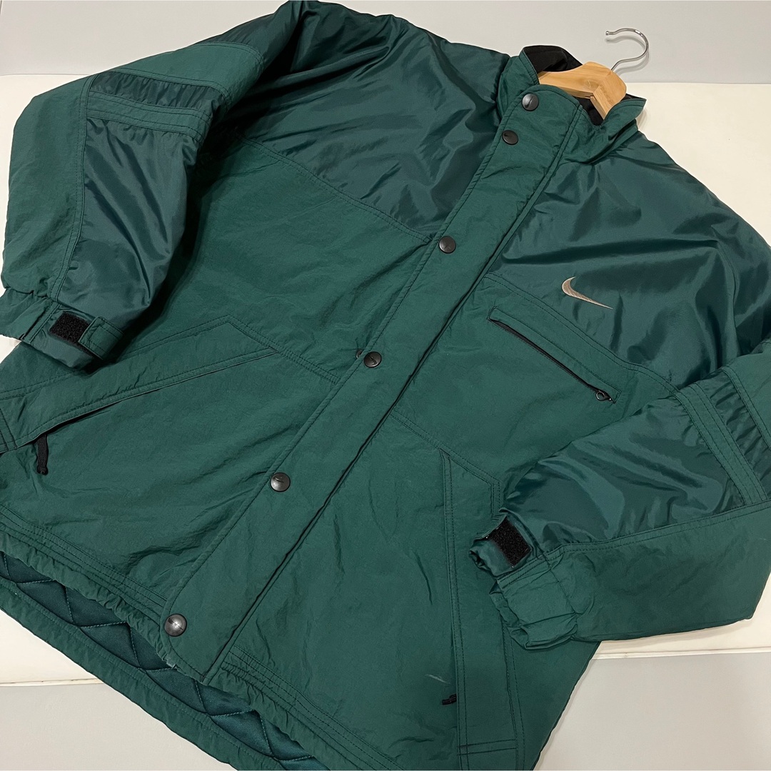 NIKE - 【レア品】NIKE グリーン 中綿ブルゾン L 白タグ 90s NIKE - 【レア品】NIKE グリーン 中綿ブルゾン L 白タグ 90s
