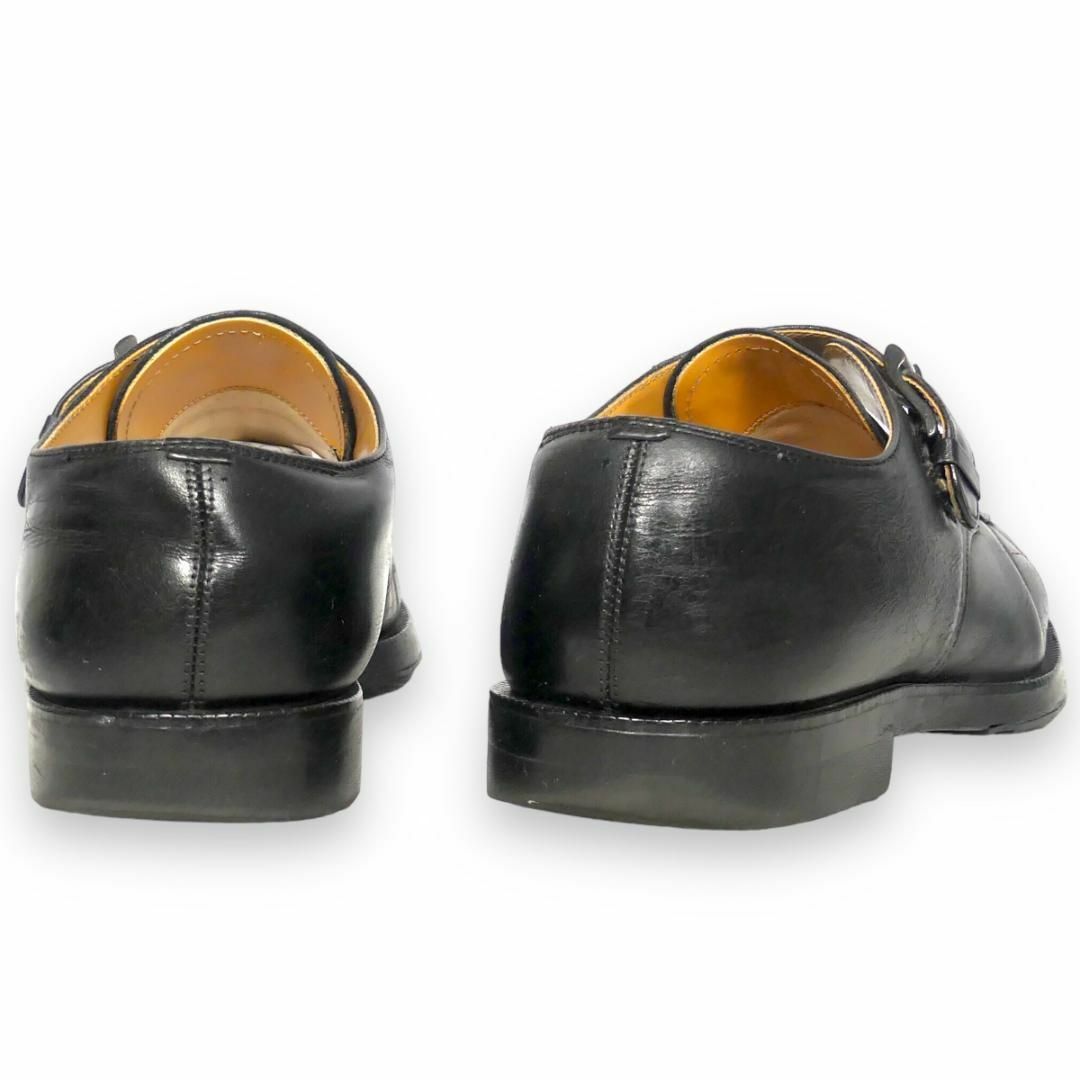 BURBERRY - BURBERRY バーバリー モンクストラップ 26 本革 黒 BURBERRY - BURBERRY バーバリー モンクストラップ 26 本革 黒