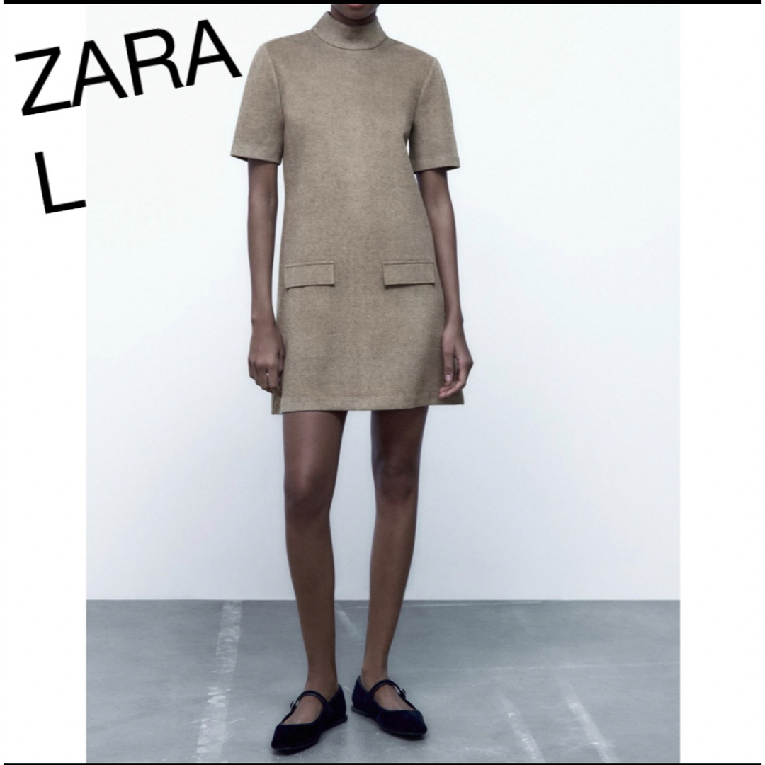 ZARA - ポケットハイネックワンピースの通販 by ぽんぽこ's shop ZARA - ポケットハイネックワンピースの通販 by ぽんぽこ's shop