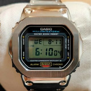 G-shock シルバー メタルカスタム本体付 DW5600 よぅ G-shock シルバー メタルカスタム本体付 DW5600 よぅ