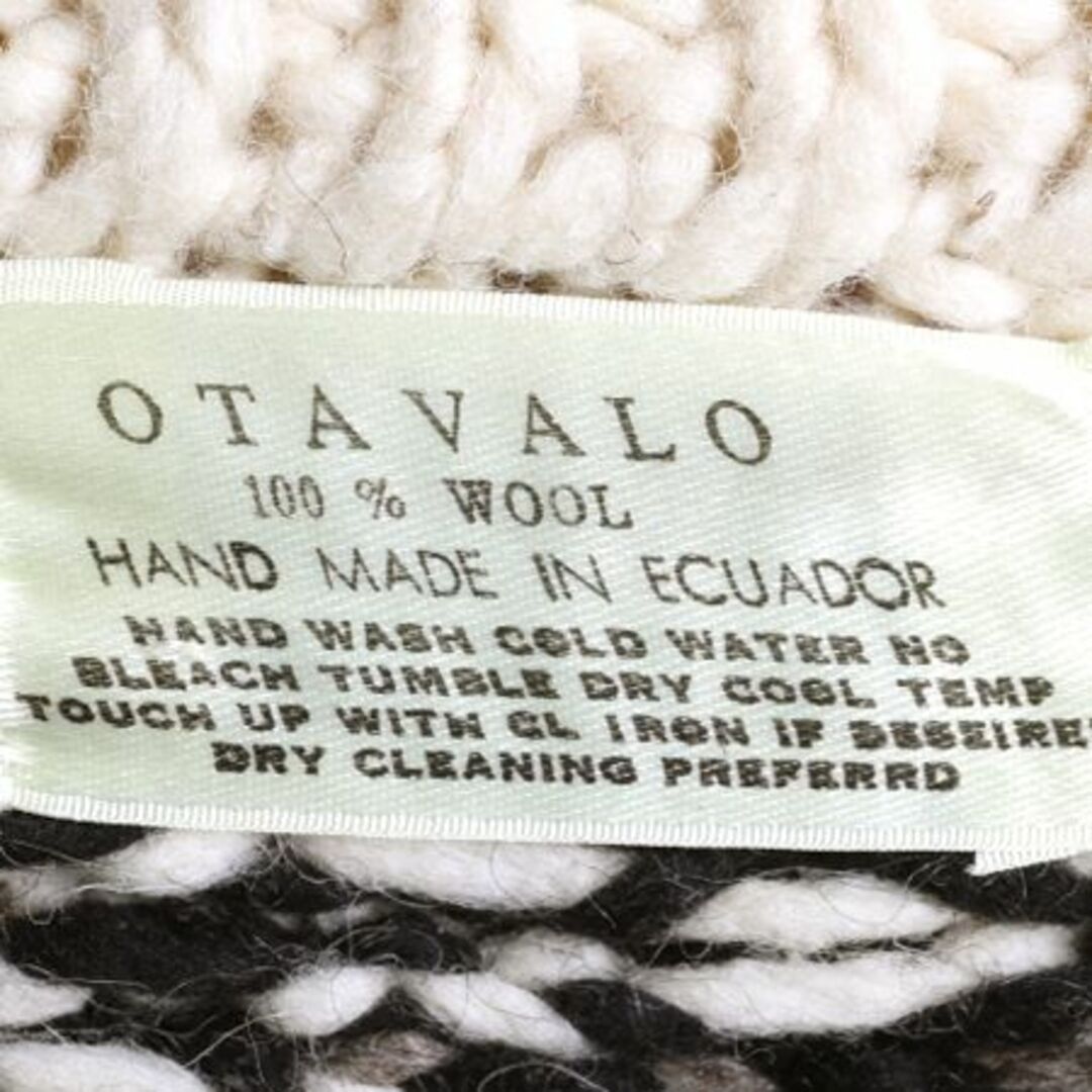 手編み エクアドル製 OTAVALO ウール ハンドニット セーター L 総柄 手編み エクアドル製 OTAVALO ウール ハンドニット セーター L 総柄