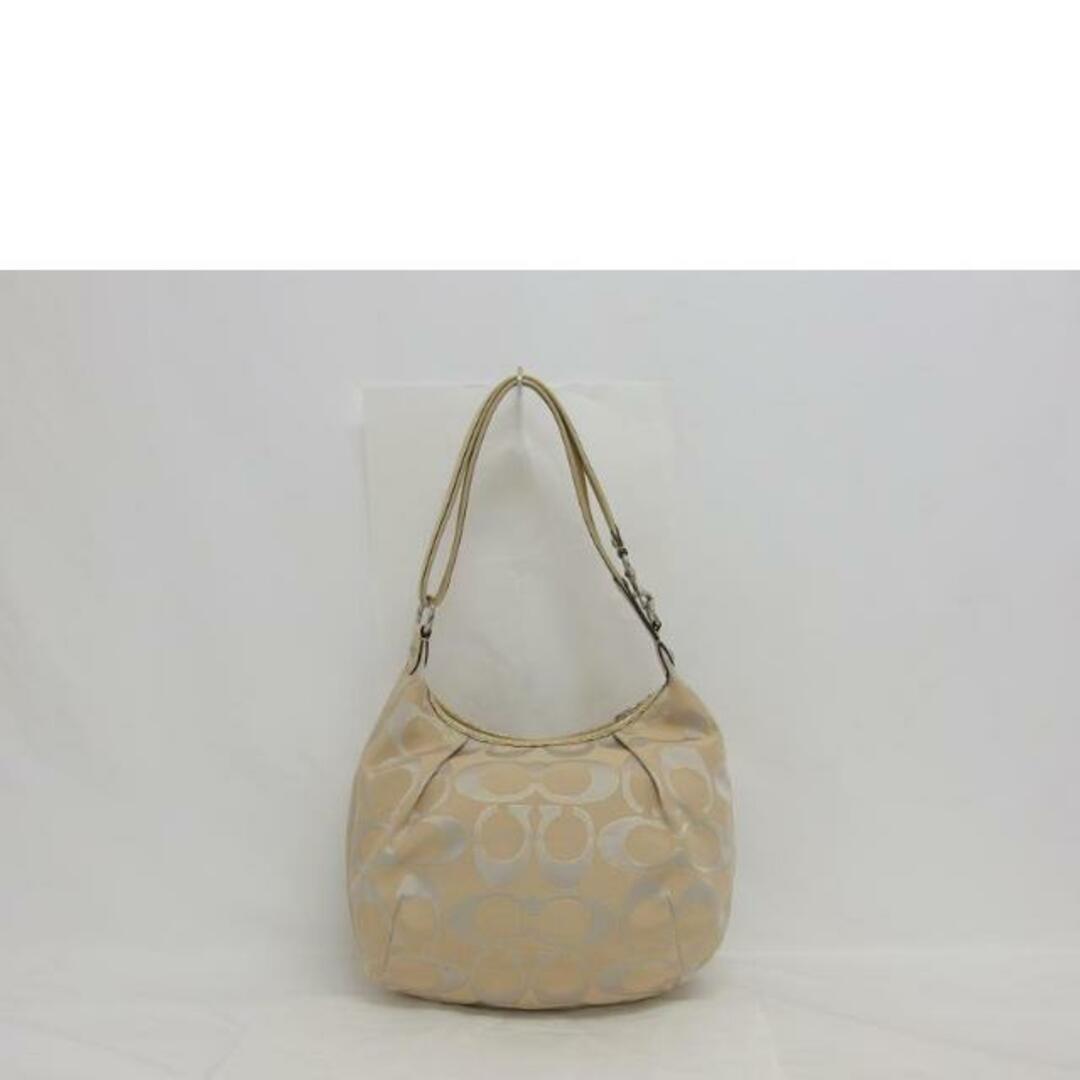 COACH コーチ ワンショルダーバッグ サテン ベージュ/ポピー COACH コーチ ワンショルダーバッグ サテン ベージュ/ポピー