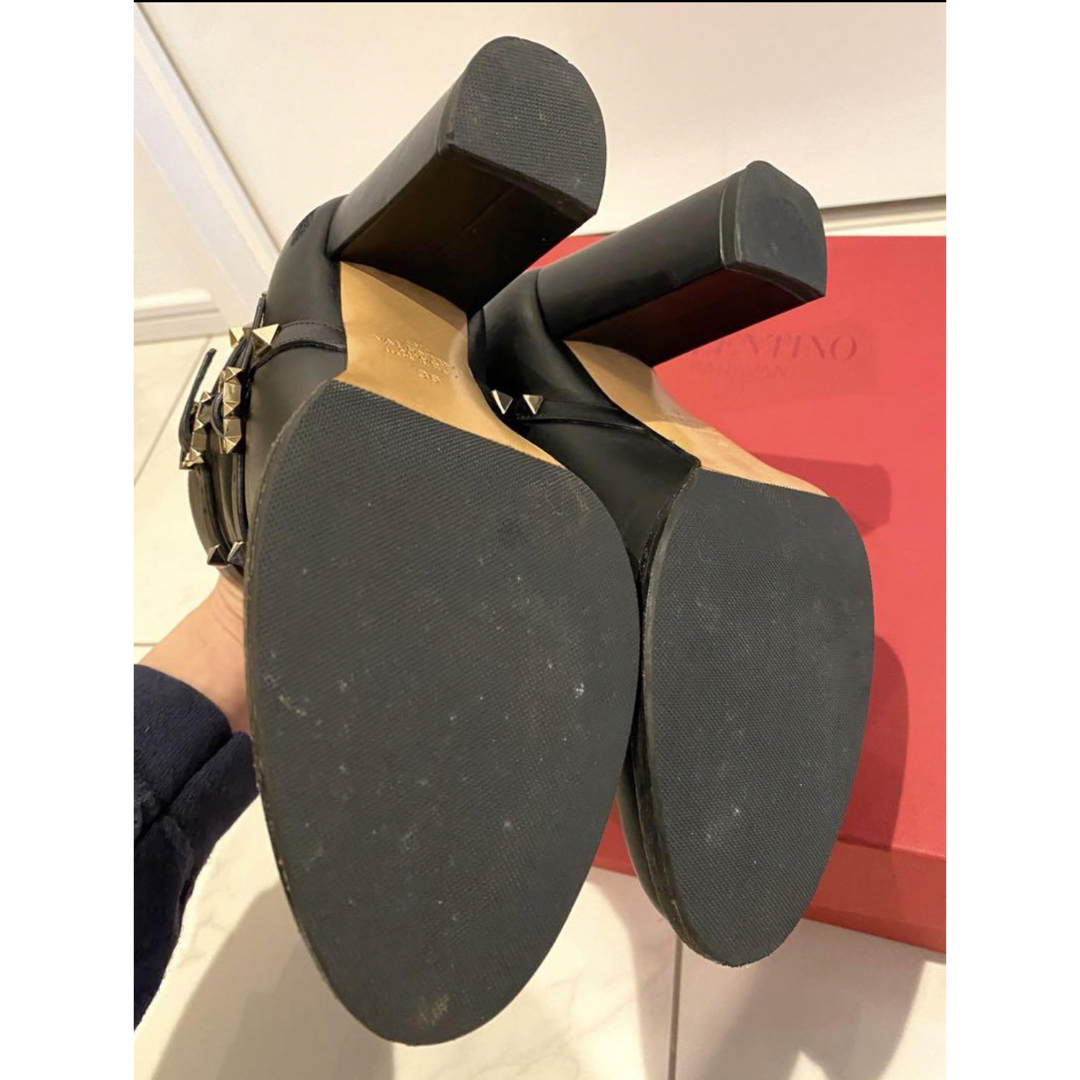 VALENTINO ロックスタッズ バックル アンクルブーツ(VALENTINO VALENTINO ロックスタッズ バックル アンクルブーツ(VALENTINO