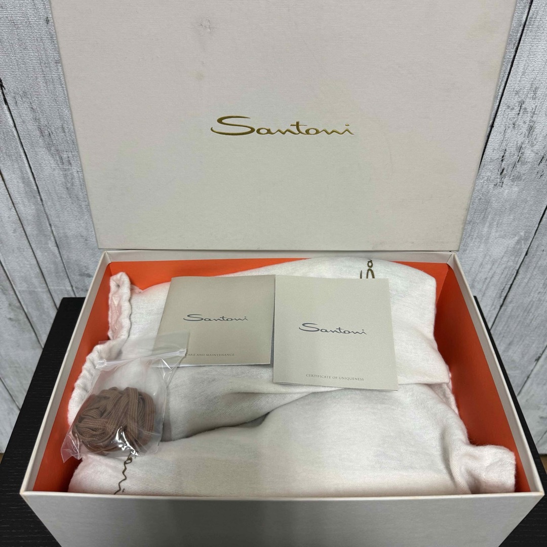 Santoni - 未使用!santoni ハイカットスニーカー!ホワイト Santoni - 未使用!santoni ハイカットスニーカー!ホワイト