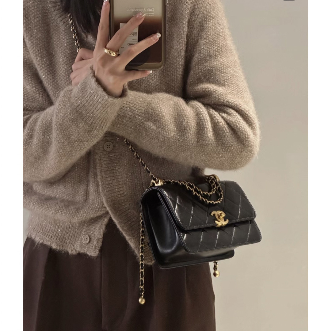 CHANEL - 【24C/超レア】CHANEL ミニ フラップバッグ ショルダー CHANEL - 【24C/超レア】CHANEL ミニ フラップバッグ ショルダー