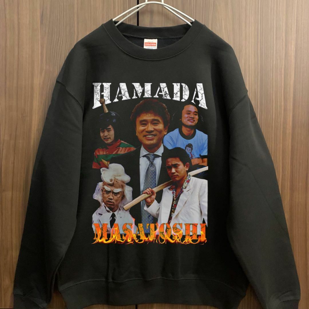 浜田雅功 スウェット rap vintage ブラック トレーナーの通販 by 浜田雅功 スウェット rap vintage ブラック トレーナーの通販 by
