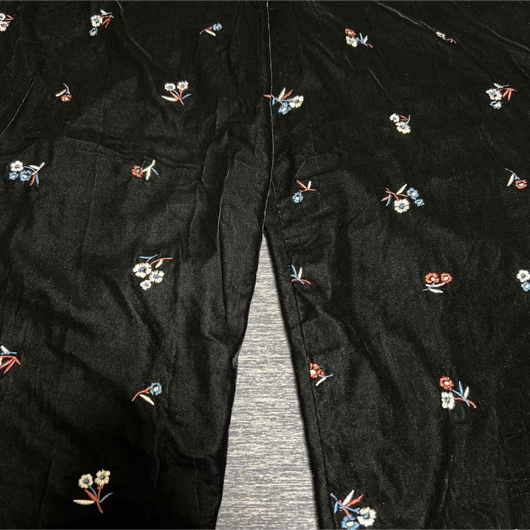 31 Sons de mode - 刺繍 花柄 ワイド ベロア ベルベットパンツの 31 Sons de mode - 刺繍 花柄 ワイド ベロア ベルベットパンツの