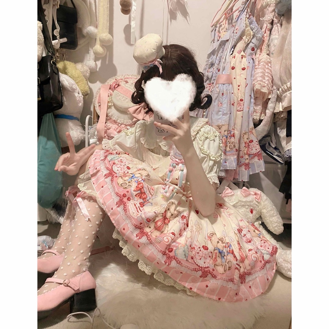Bear's party フルセット 甘ロリ しゅくれどーる ロリィタ ロリータ Bear's party フルセット 甘ロリ しゅくれどーる ロリィタ ロリータ