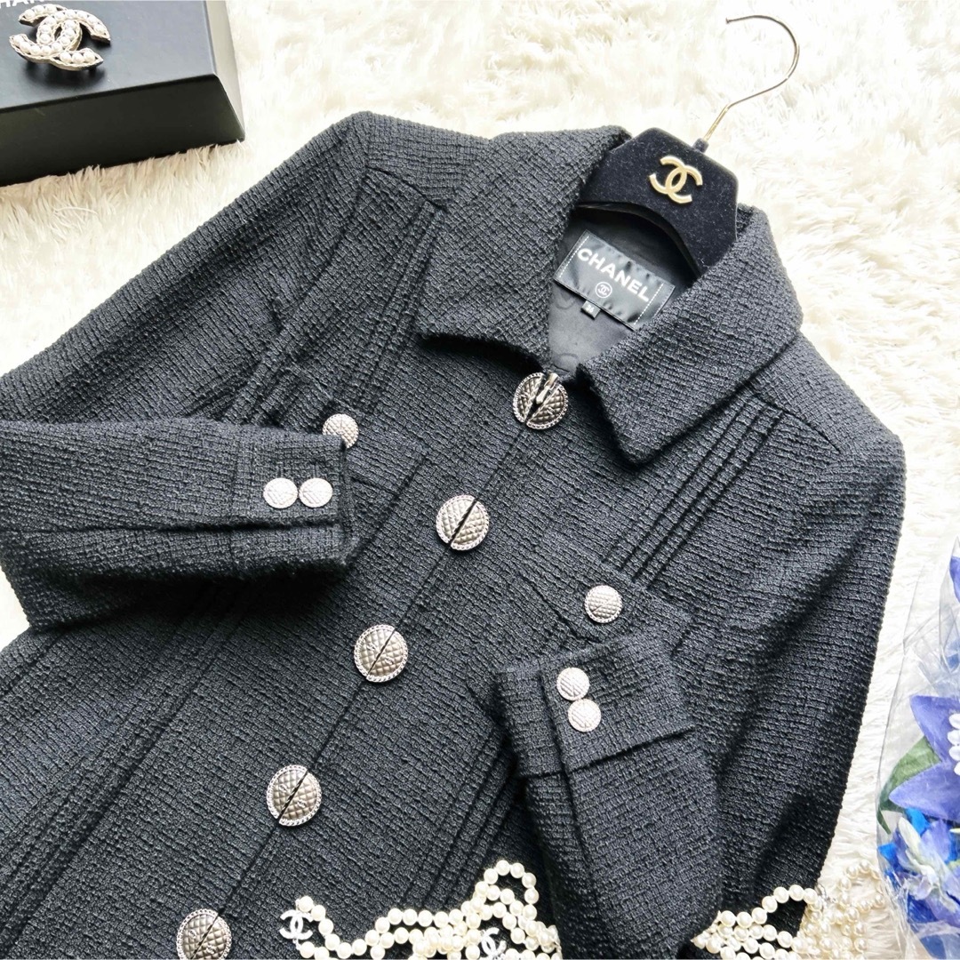 CHANEL - 極美品 CHANELシャネル リトルブラック 半ボタン CHANEL - 極美品 CHANELシャネル リトルブラック 半ボタン