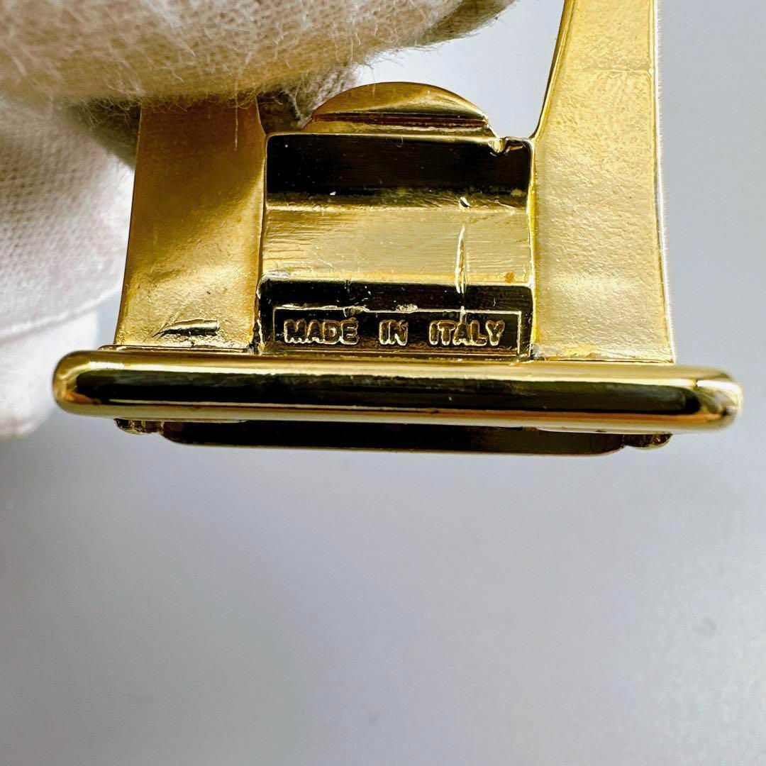 極美品 Christian Dior バックル ロゴ金具 ゴールド ベルトの 極美品 Christian Dior バックル ロゴ金具 ゴールド ベルトの