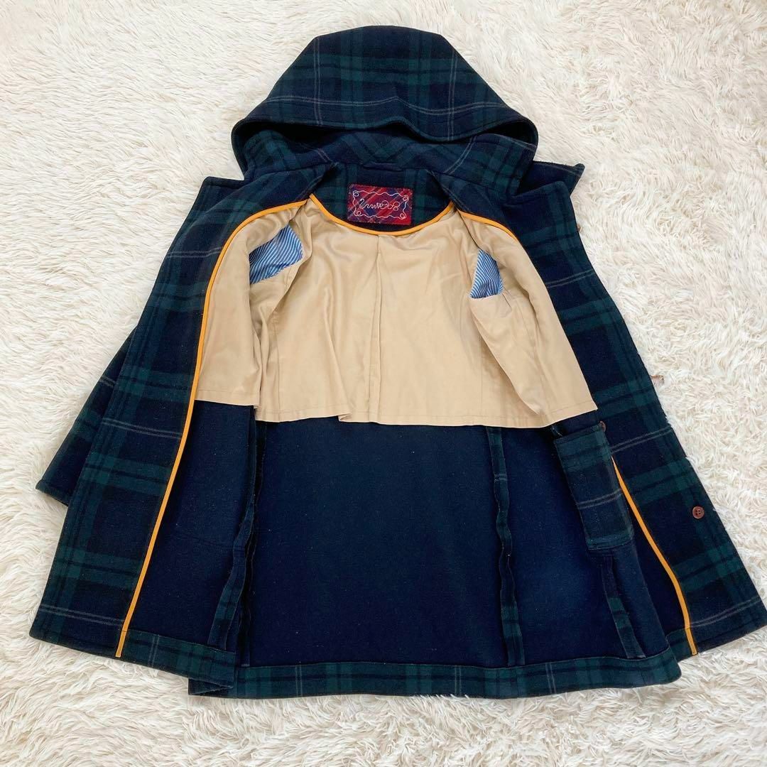 45rpm カシミヤ混 ダッフルコート サイズ2 チェック umii908 45rpm カシミヤ混 ダッフルコート サイズ2 チェック umii908