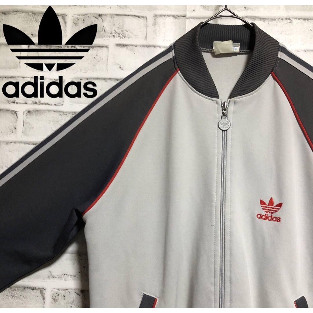 XL⭐️80s adidas トラックジャケット 刺繍トレファイルvintage XL⭐️80s adidas トラックジャケット 刺繍トレファイルvintage