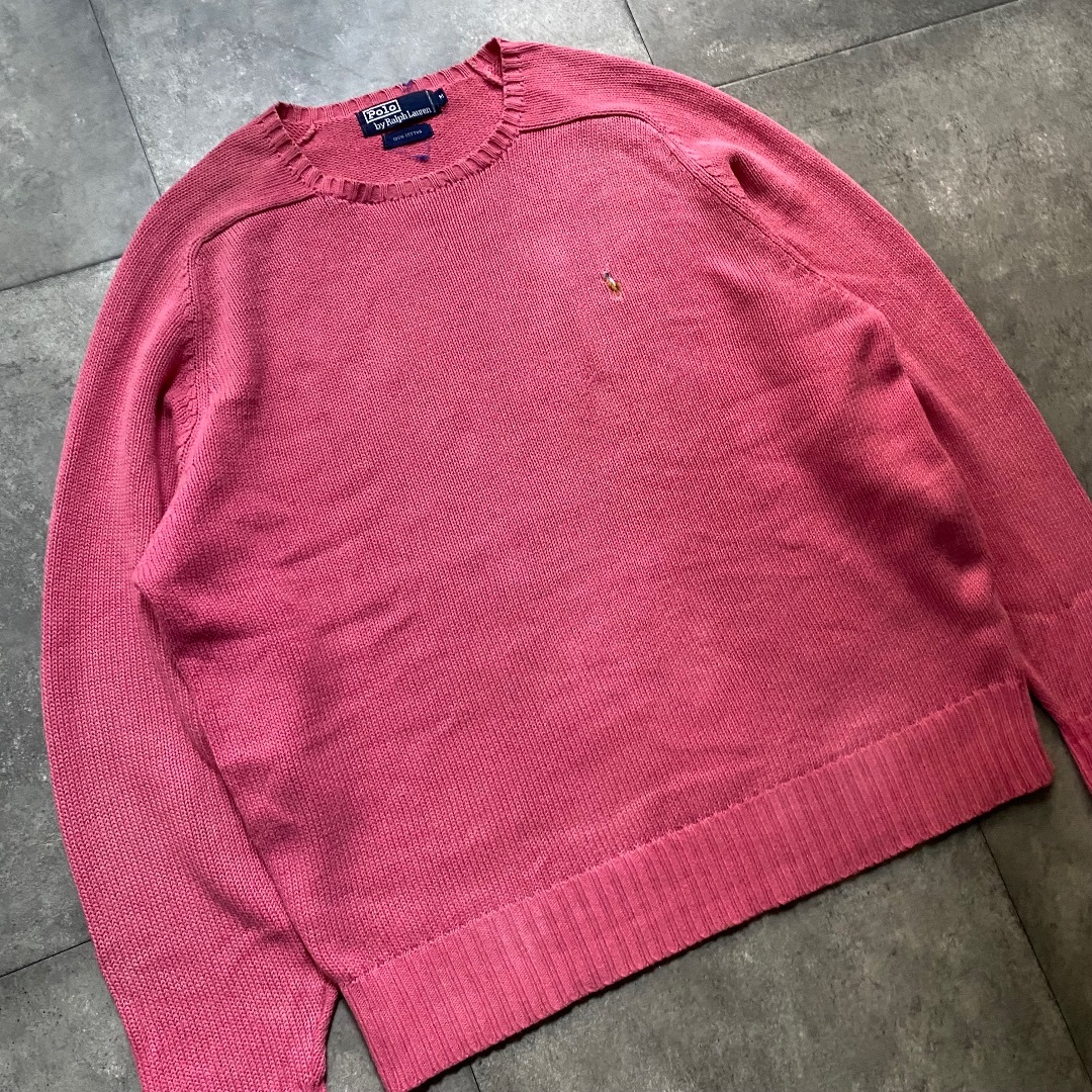 POLO RALPH LAUREN - 90s ラルフローレン コットンニット M POLO RALPH LAUREN - 90s ラルフローレン コットンニット M
