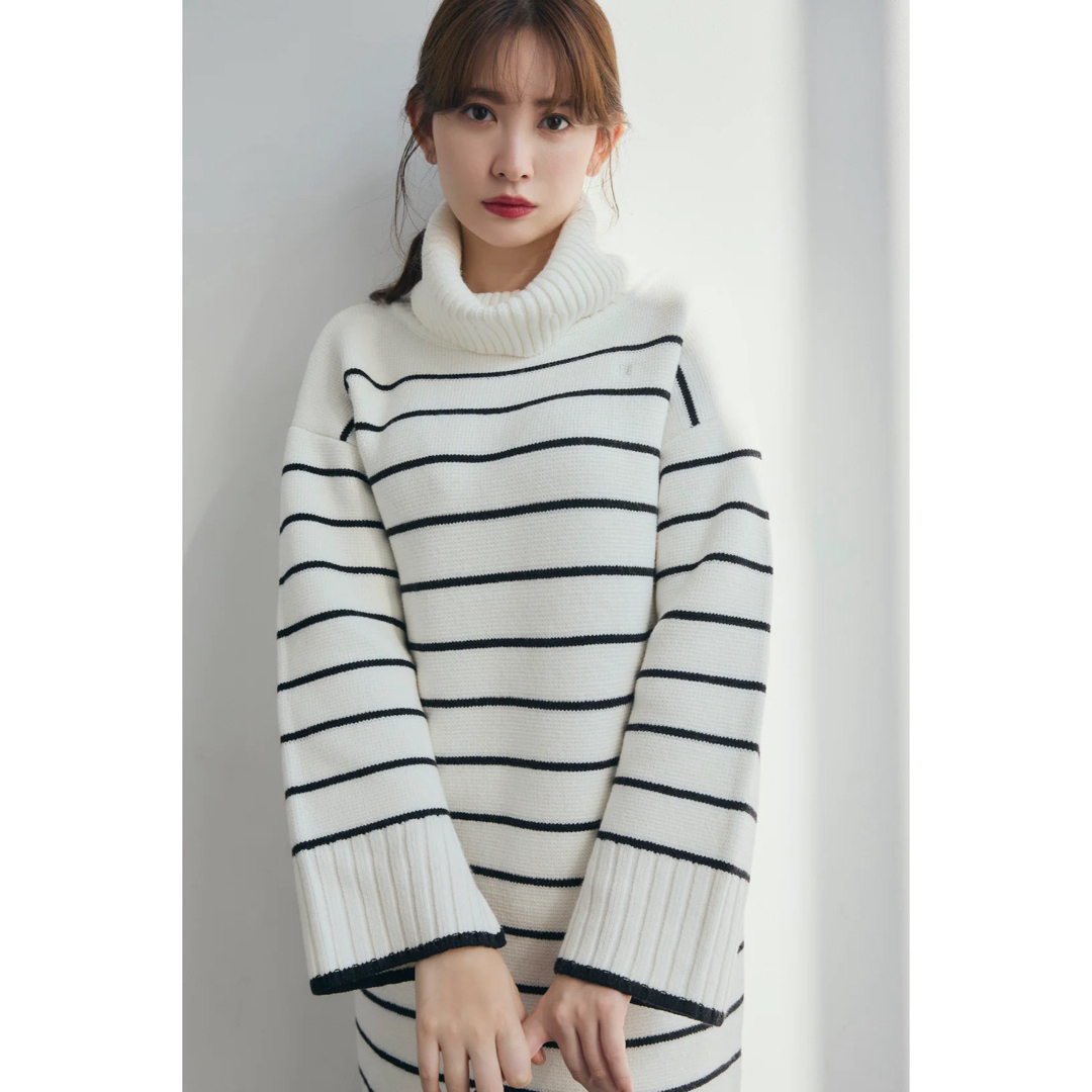 Her Lip To Striped Turtleneck Mini Knit Dressの通販 By ♡|ハーリップトゥならラクマ