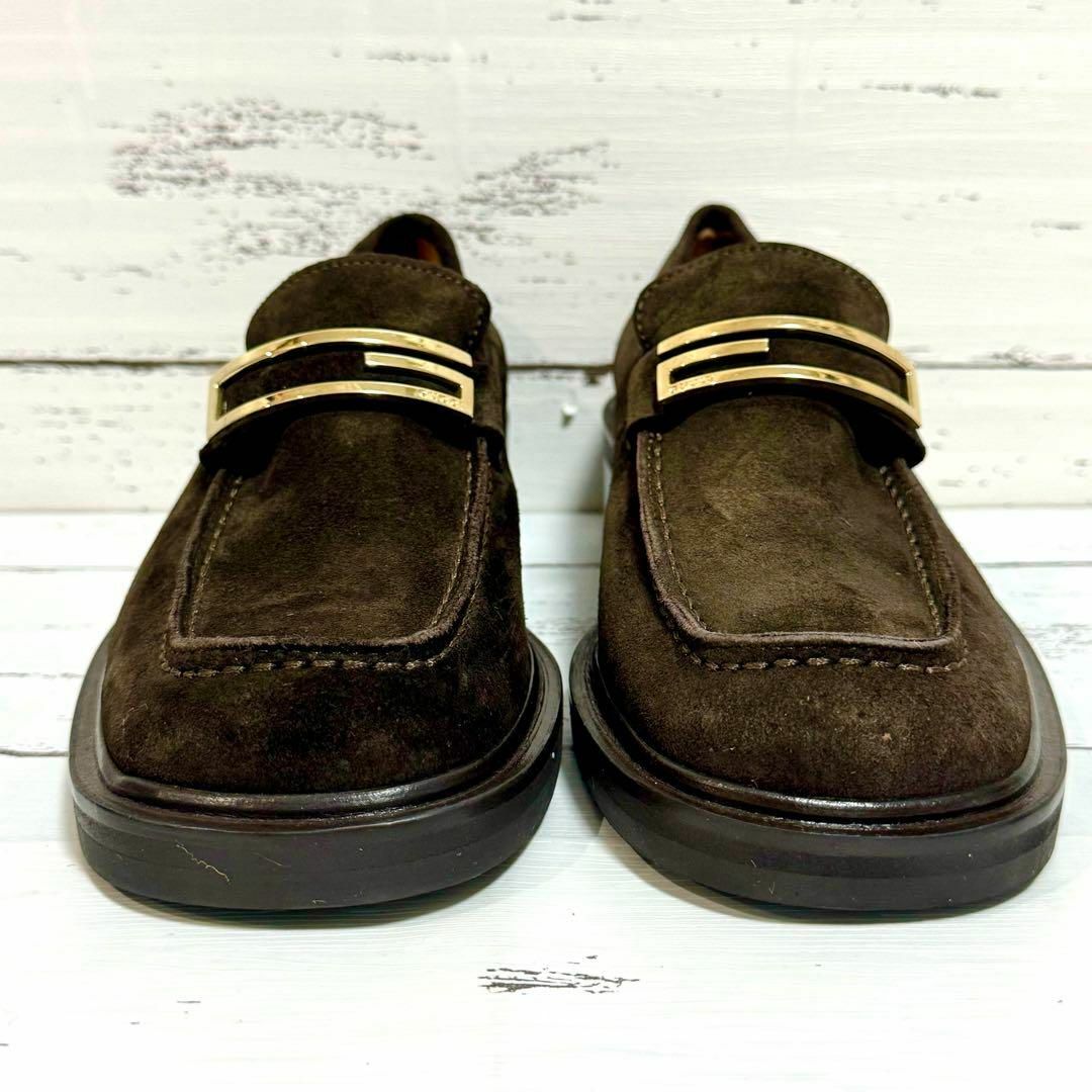 極美品】GUCCI グッチ スエード ローファー G金具 ブラウン 36ハーフ 極美品】GUCCI グッチ スエード ローファー G金具 ブラウン 36ハーフ