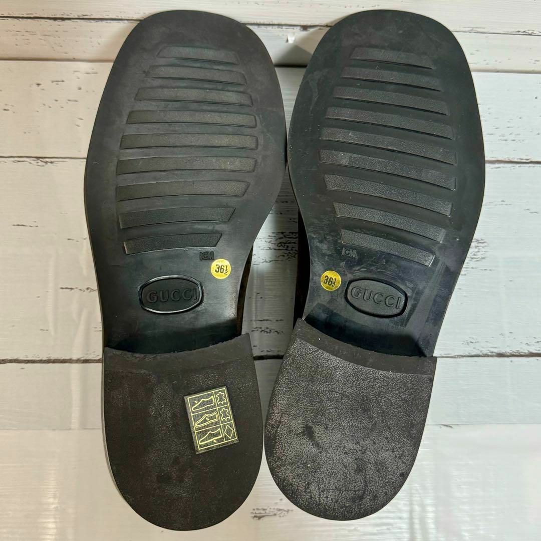 極美品】GUCCI グッチ スエード ローファー G金具 ブラウン 36ハーフ 極美品】GUCCI グッチ スエード ローファー G金具 ブラウン 36ハーフ