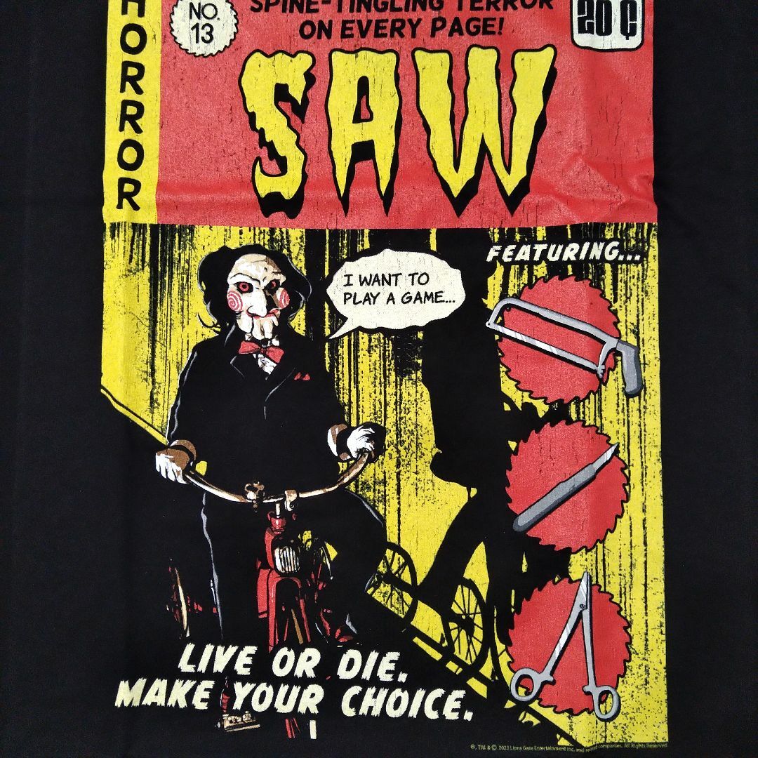 ソウ Tシャツ XL 黒 ビリー 映画 SAW ホラーTシャツ ムービーT ソウ Tシャツ XL 黒 ビリー 映画 SAW ホラーTシャツ ムービーT