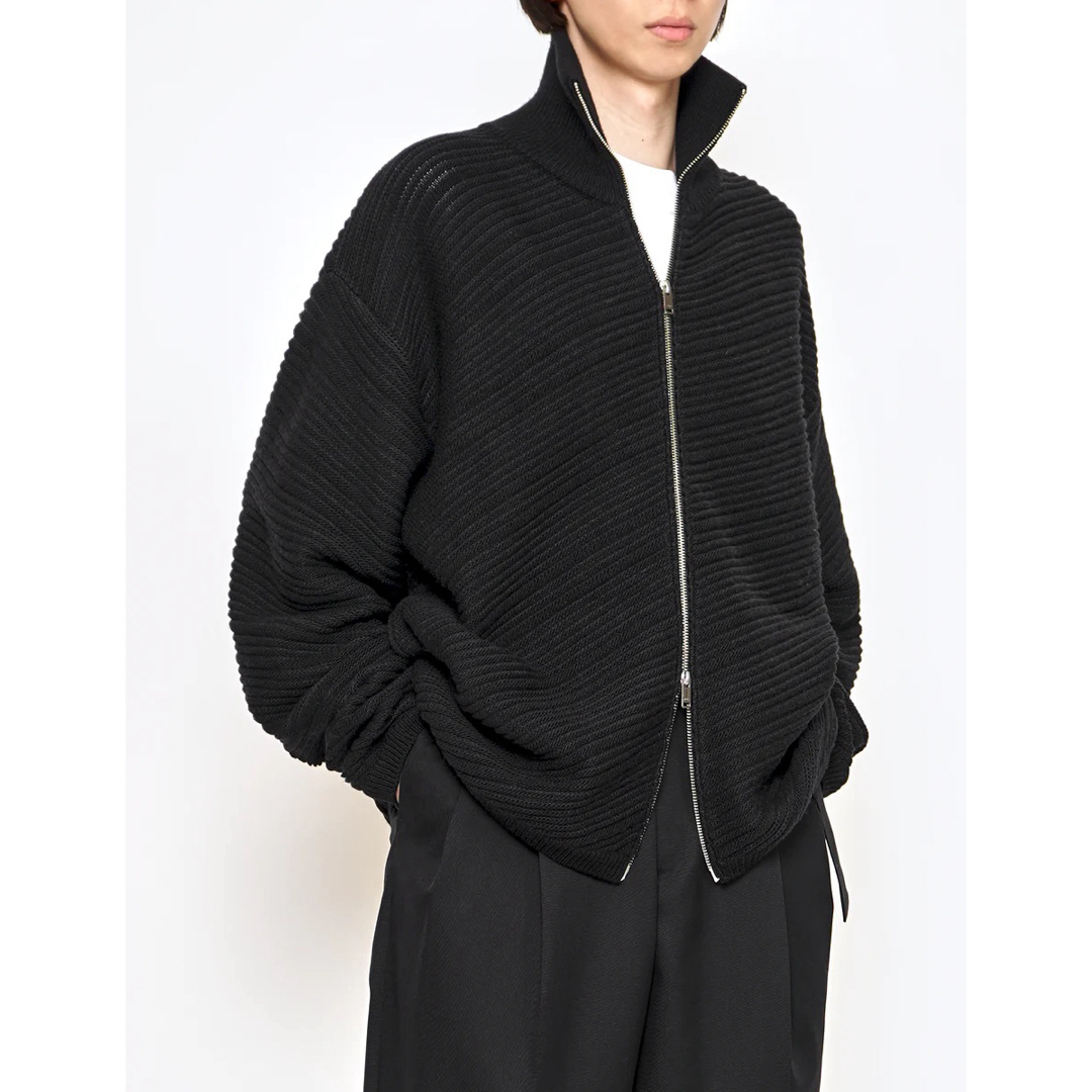YOKE - yoke bias border drivers knit black 4の通販 by YOKE - yoke bias border drivers knit black 4の通販 by