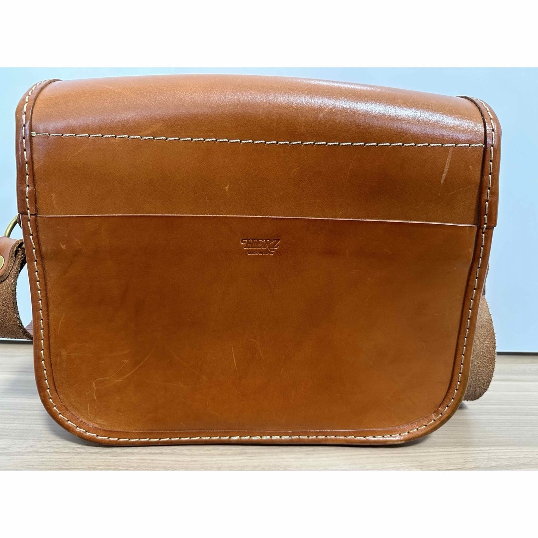 ゆう様専用】HERZ(ヘルツ)ギボシ留めショルダーバッグ キャメル M ゆう様専用】HERZ(ヘルツ)ギボシ留めショルダーバッグ キャメル M