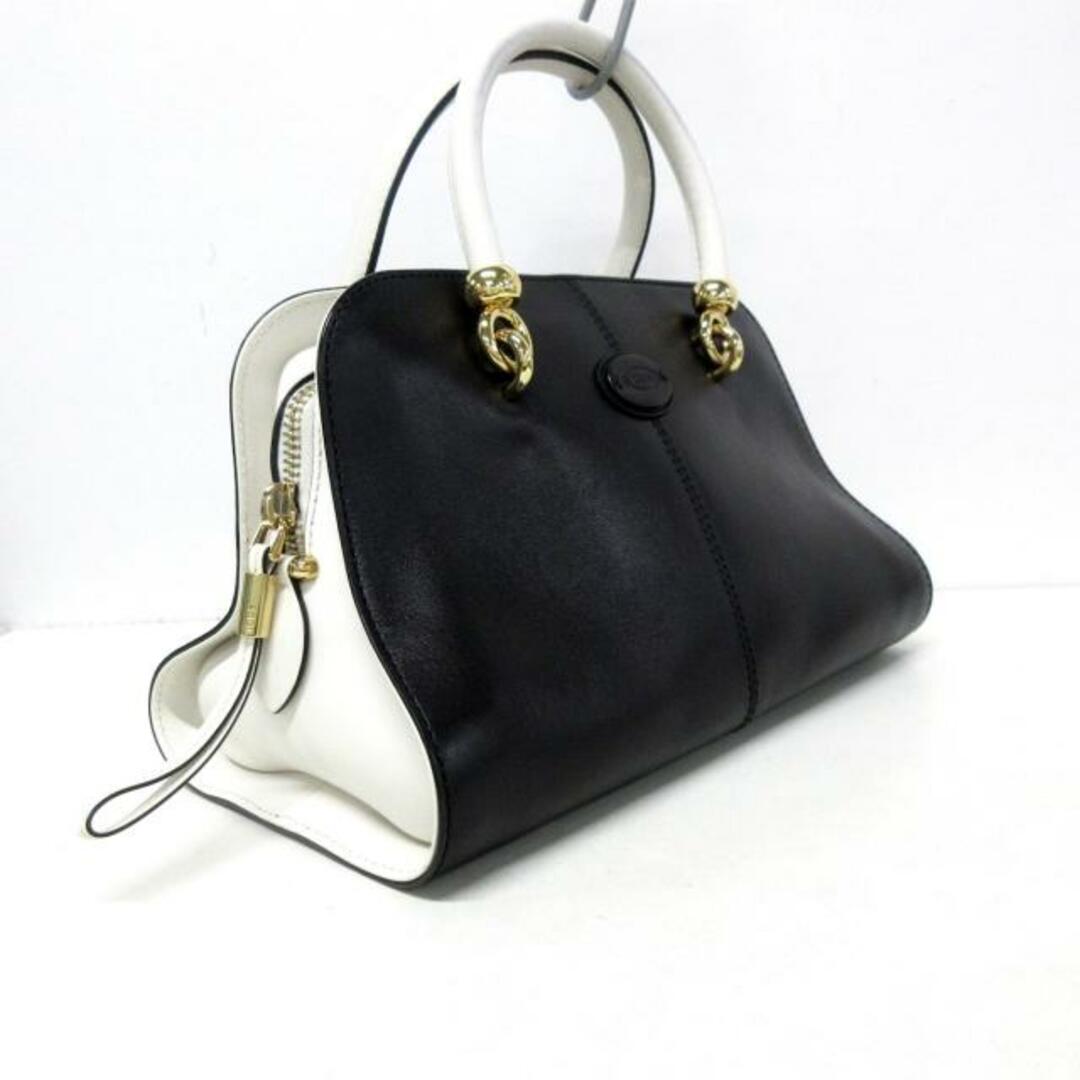 トッズ ハンドバッグ美品 セラ 黒×白 トッズ ハンドバッグ美品 セラ 黒×白