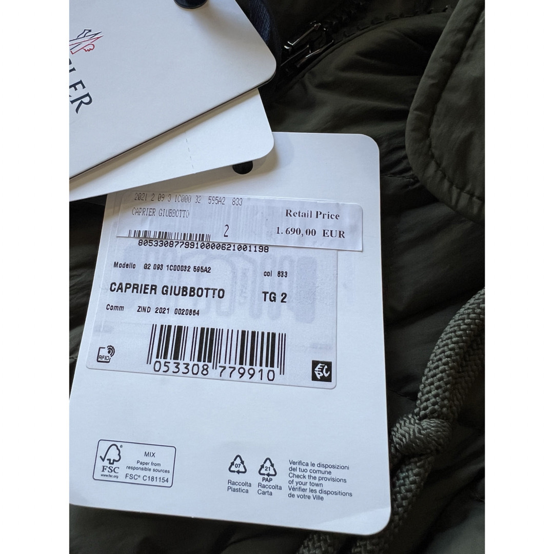 MONCLER - タグ付新品未使用MONCLER CAPRIER GIUBBOTTO ダウン MONCLER - タグ付新品未使用MONCLER CAPRIER GIUBBOTTO ダウン