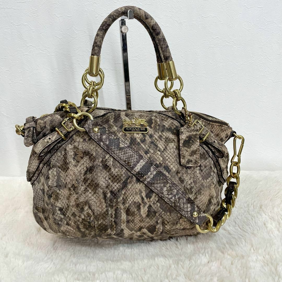 COACH コーチ 2way ヘビ パイソン柄 ショルダーバッグ ハンドバッグ COACH コーチ 2way ヘビ パイソン柄 ショルダーバッグ ハンドバッグ